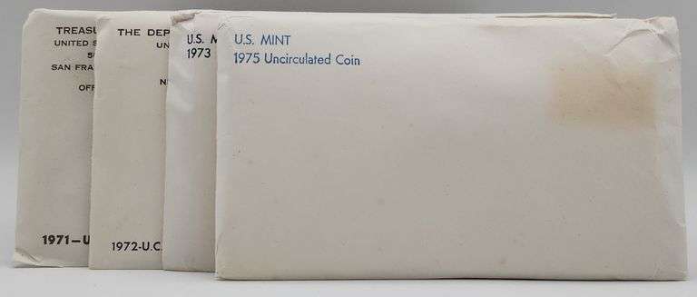 1971-1972-1973-1975 United States Uncirculated Mint Sets In Original ...