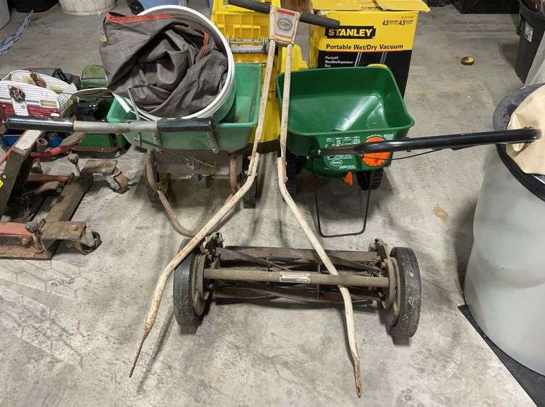 (D) Seed Spreaders and Manual Lawn Cutter - Kraft Auction Service, LLC