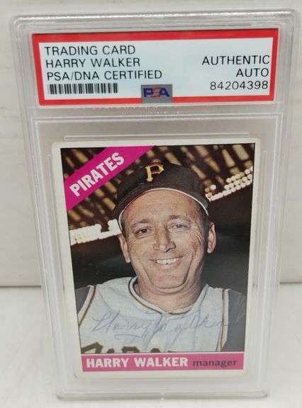 (Z) Graded 1966 Harry Walker Topps Authentic Autograph Baseball Trading ...