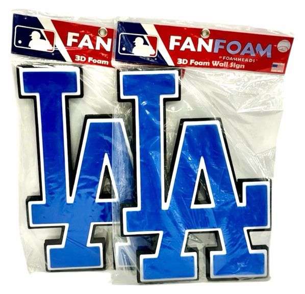 (2) New Los Angeles Dodgers MLB Fan Foam By FoamHeads 3D Foam Wall ...