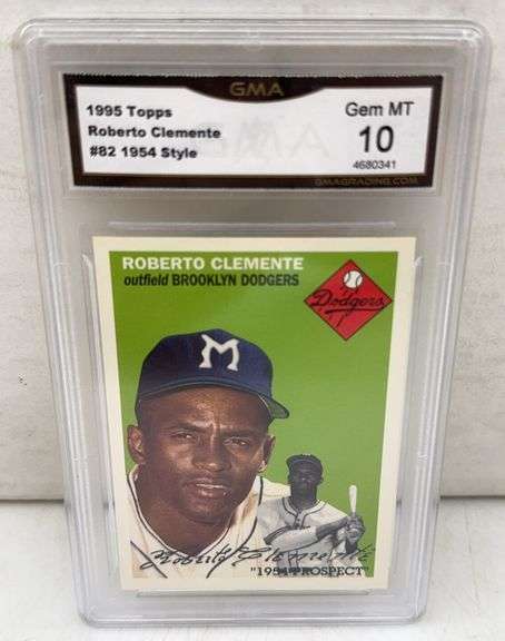 (AB) Graded 1954 Roberto Clements 1995 Topps Baseball Trading Card GMA ...