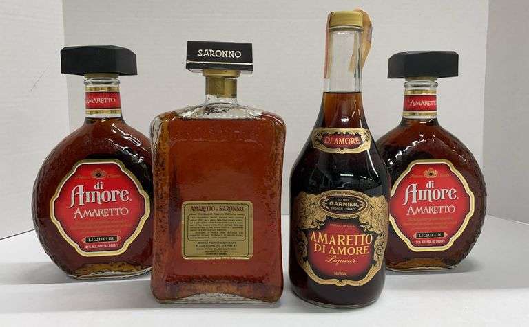 (D) Three Amaretto Di Amore 750 ML Bottles And One Amaretto Di Saronno ...