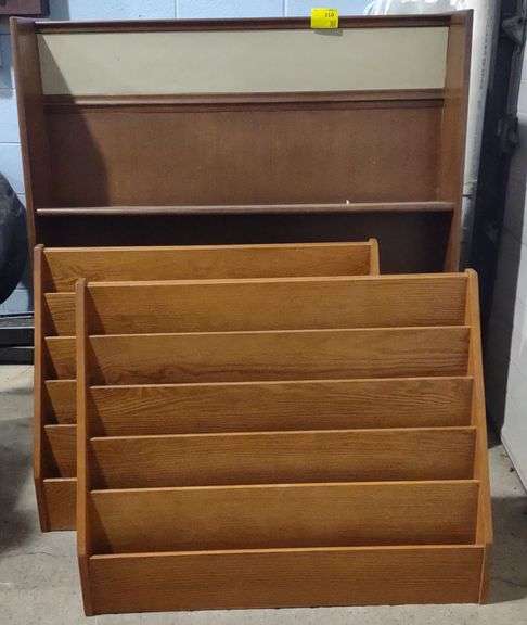Wood Bookcase & Magazine Racks - Kraft Auction Service, LLC