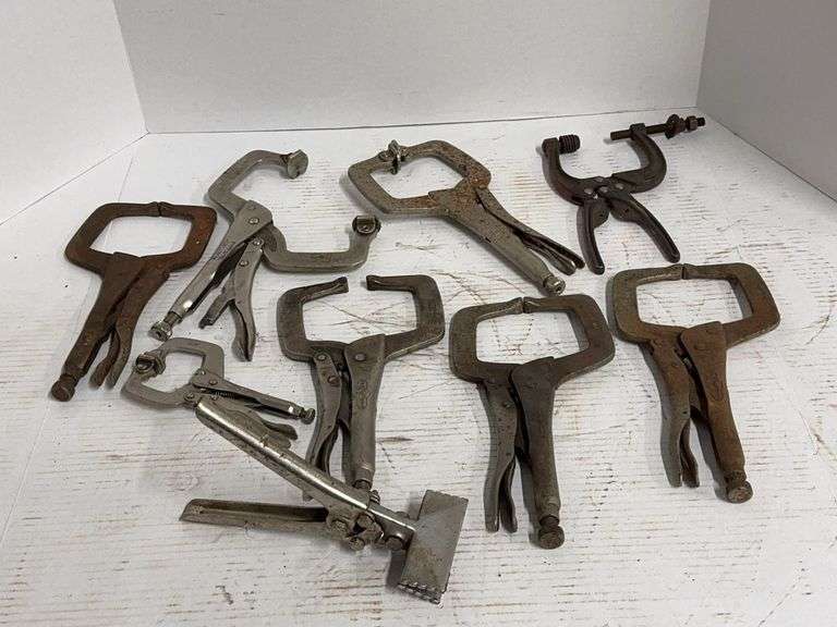 (N) Vise-Grip Locking C Clamp & Channellock 410 Nutbuster Parrot Nose ...