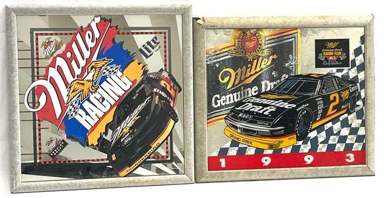 (2) 1993 Miller Genuine Draft Rusty Wallace Car Mirror & 1996 ...
