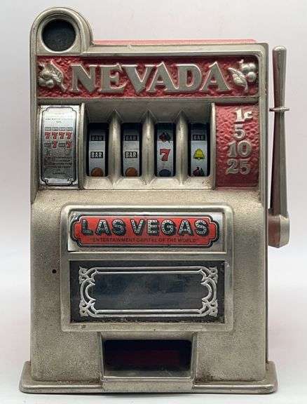 (E) Vintage Slot Machine 11.5 inches tall - Kraft Auction Service, LLC
