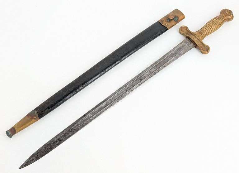Civil War USN CGS M1832 Artillery Short Sword w/ Scabbard - Kraft ...