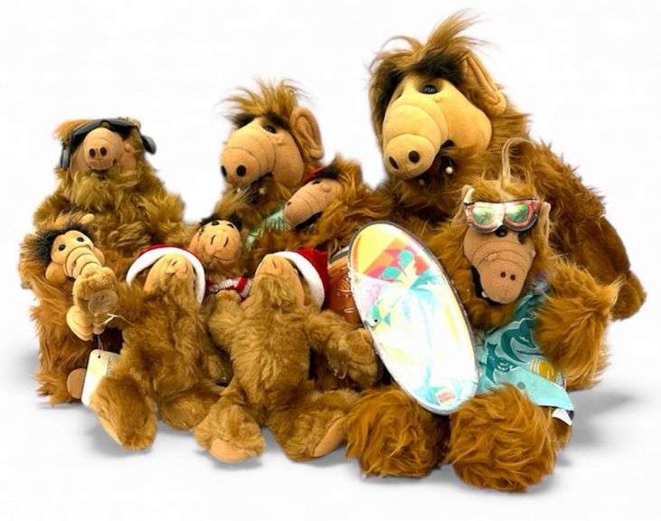 (9) Alien Productions ALF Stuffed Animals In Various Sizes And Outfits ...