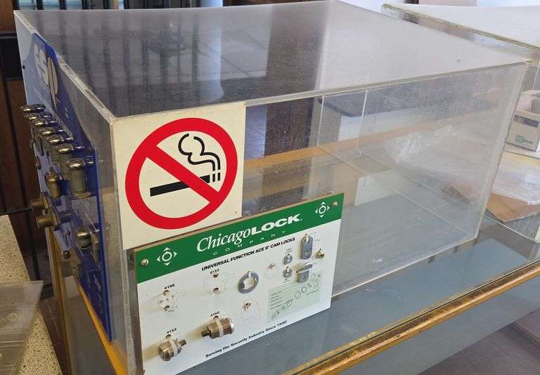 Large Acrylic Display Case with ESP & Chicago Lock Camlock Assortment ...