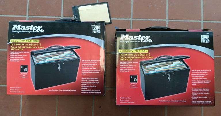 Master Lock Security File Boxes - Kraft Auction Service, LLC