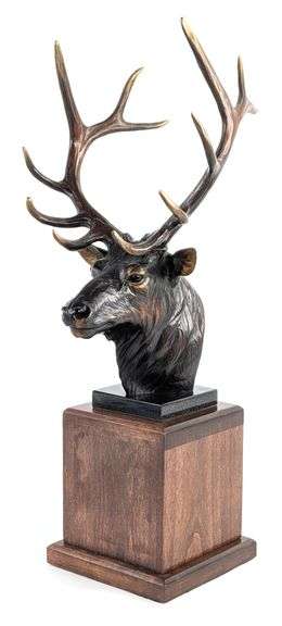 2000 Rip H. Caswell Safari Club International Elk Bronze Sculpture ...