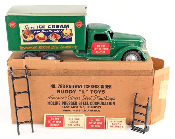 NOS Buddy L No. 763 Railway Express Rider Truck In Box - Kraft Auction ...