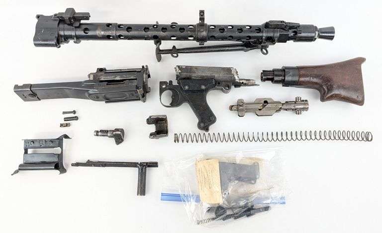 WWII German MG-34 Torch Cut Parts Kit - Kraft Auction Service, LLC