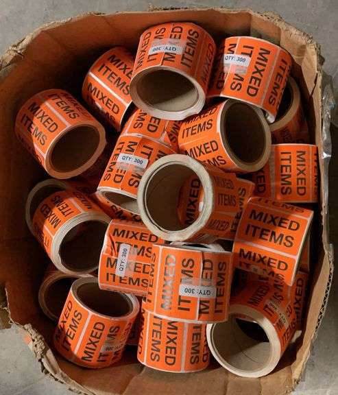 Box Lot Of Mixed Items Stickers - Kraft Auction Service, LLC