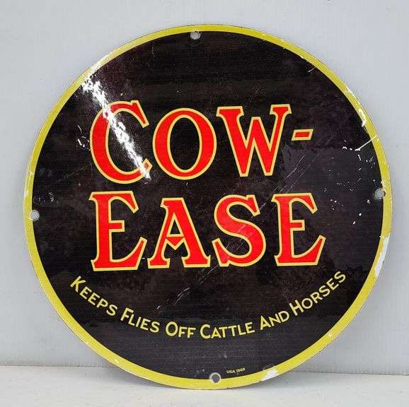 (Y) Reproduction Cow-Ease Sign - Kraft Auction Service, LLC