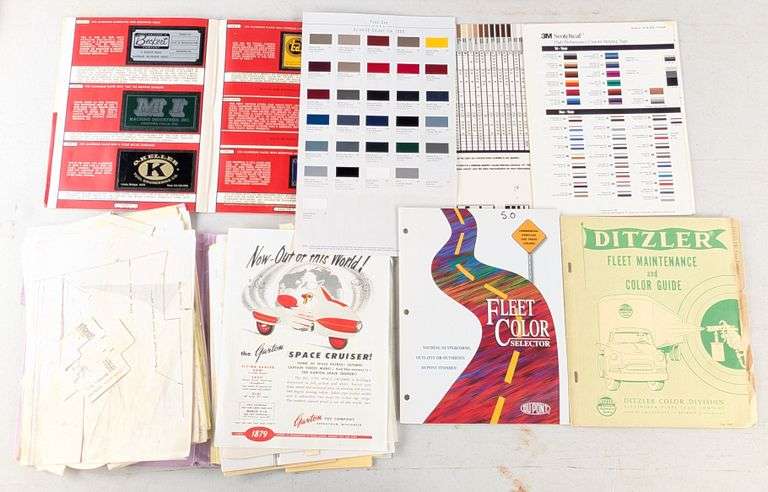 Pedal Car Pattern Sheets and Paint Sample Catalogs - Kraft Auction ...