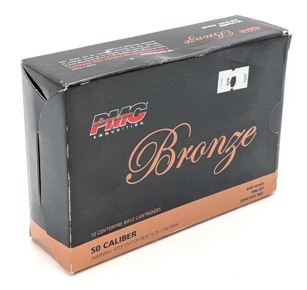 10 Rnds of PMC 50 Cal 660gr FMJ-BT Cartridges - Kraft Auction Service, LLC