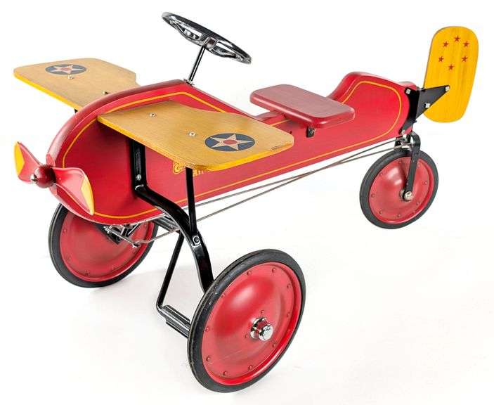 Restored Rolls Racer Air Mail Pedal Airplane - Kraft Auction Service, LLC