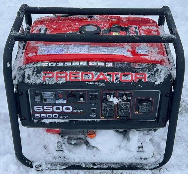 Predator 6500 Watt Gas Powered Portable Generator - Kraft Auction ...