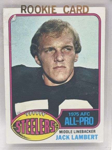 (KC) 1976 Jack Lambert Topps Rookie Football Trading Card - Kraft ...