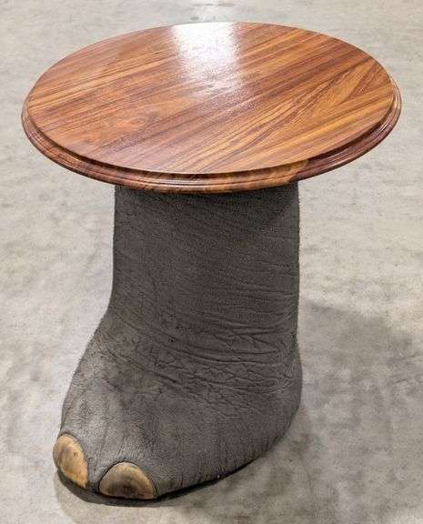 Elephants Foot Taxidermy End Table *US RESIDENTS ONLY* - Kraft Auction ...