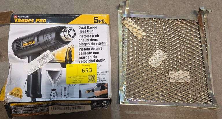 Trades Pro Dual Range Heat Gun & Metal Paint Bucket Grid - Kraft ...