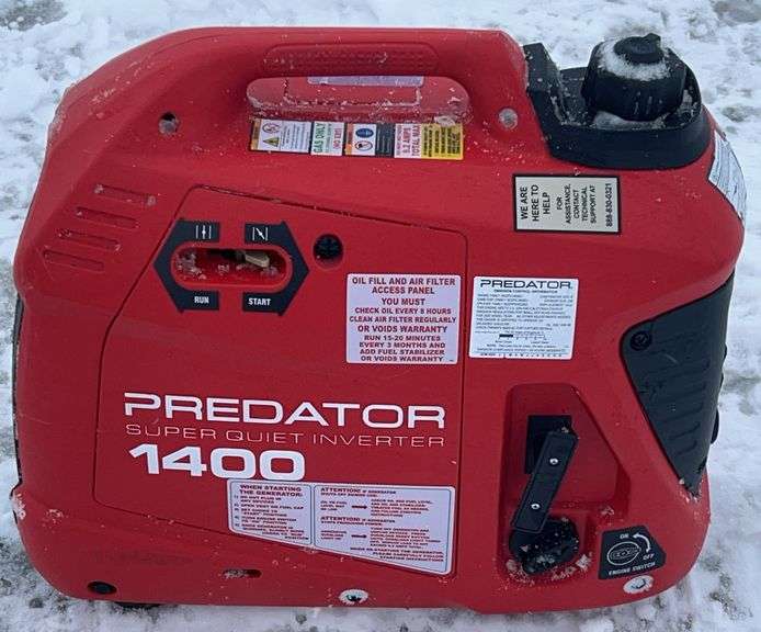 Predator 1400 Watt Gas Powered Inverter Generator - Kraft Auction ...