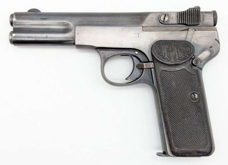 WWI German D.R.G.M. F.L. Selbstlader Langenhan 7.65mm Semi Auto Pistol ...