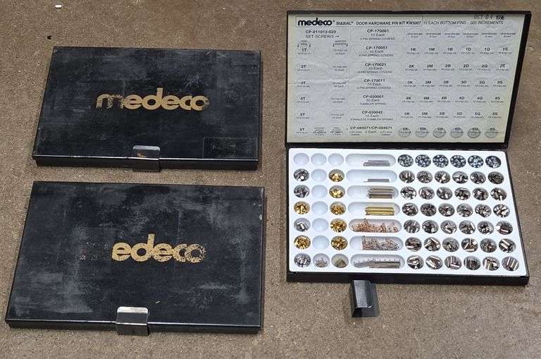Medeco Biaxial Door Hardware Pin Kits - Kraft Auction Service, LLC