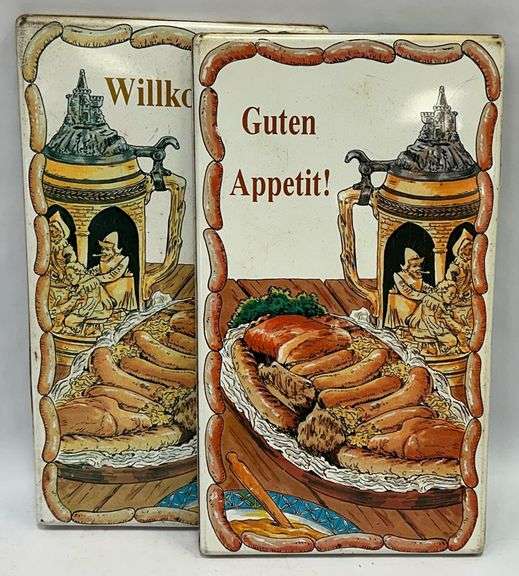Vintage Metal German Advertising Signs - Kraft Auction Service, LLC