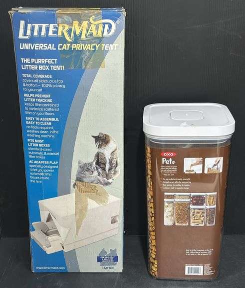 (R) OXO Pet Food Container & Litter Maid Litter Box Tent - Kraft ...