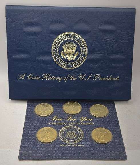 5 US President Coins & Binder - Kraft Auction Service, LLC