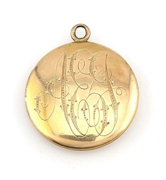 14K Yellow Gold Victorian Locket With Diamond - Kraft Auction Service, LLC