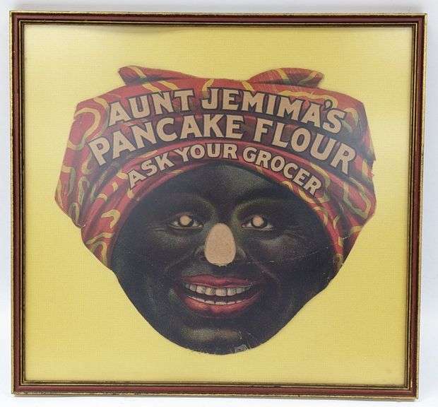 Black Americana Aunt Jemima Pancake Flower Mask - Kraft Auction Service ...