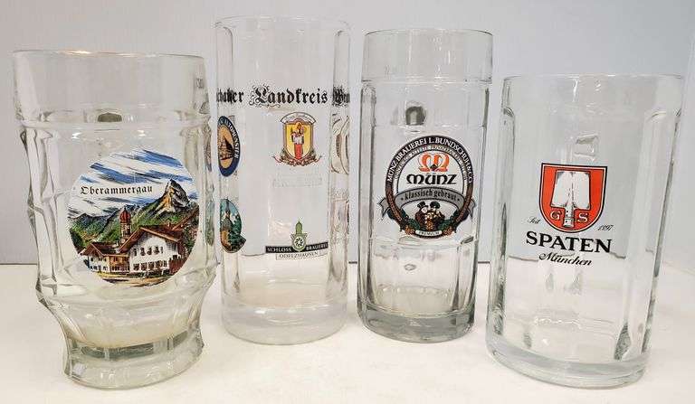 Assorted German 1/2 Liter Beer Steins - Kraft Auction Service, LLC