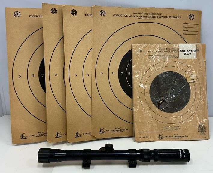 Official NRA Paper Targets And Tasco 3-7x20 Scope - Kraft Auction ...