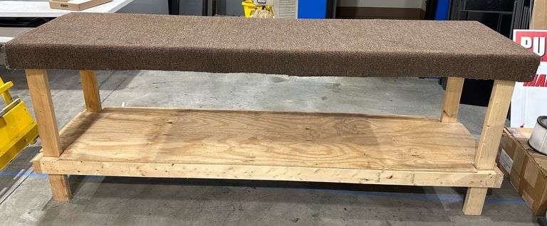 Custom Made Work Bench/Table With Carpeted Top And Lower Shelf - Kraft ...