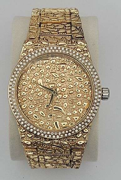 Techno Trend Gold Nugget Hip Hop Watch - Kraft Auction Service, LLC