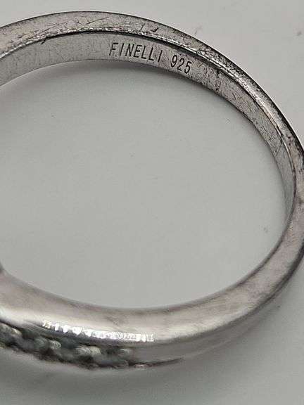 Finelli Jeweler's Sample Sterling Silver With Round Center Stone ...
