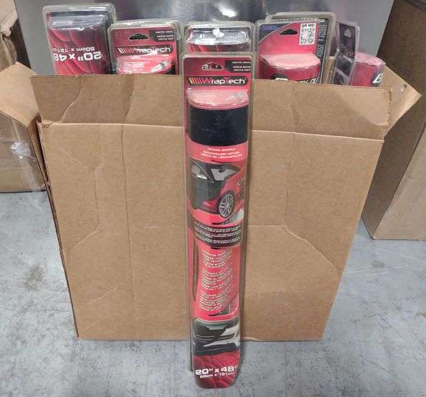 WrapTech Matte Black Vinyl Wraps (20"×48") - Kraft Auction Service, LLC