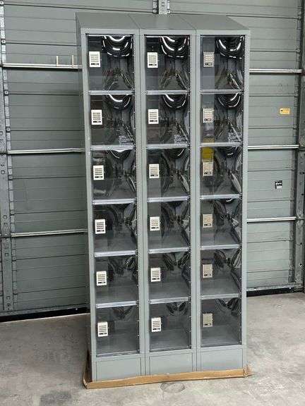 (ZZ) Next LockUp 6-Tier, 18 Door Locker With Clear Doors And Electronic ...
