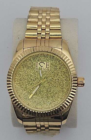 Ice Nation Gold Bling Hip Hop Watch - Kraft Auction Service, LLC