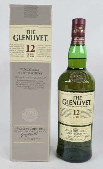 Glenlivet 12 Year Old Single Malt Scotch Whisky - Kraft Auction Service, LLC