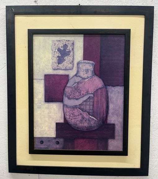 (P) Plaster Still Life Print Of A Vase - Kraft Auction Service, LLC