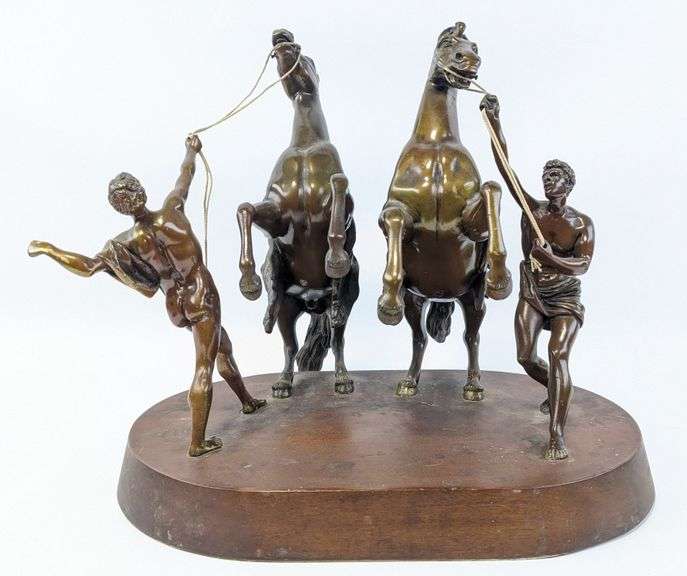 Coustou "Marly Horses" Bronze Finish Statue - Kraft Auction Service, LLC
