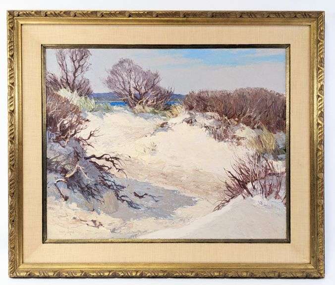 Ken Gore "Sand Dunes" Oil On Board Painting - Kraft Auction Service, LLC