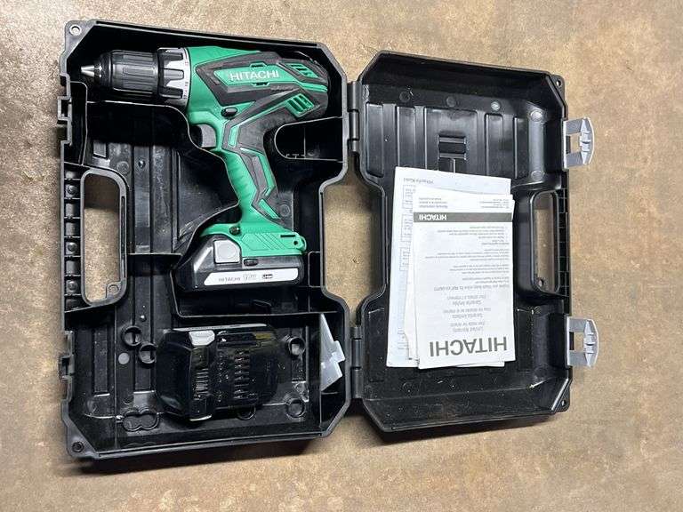 (F) Hitachi Drill and tool Bag with Tools - Kraft Auction Service, LLC