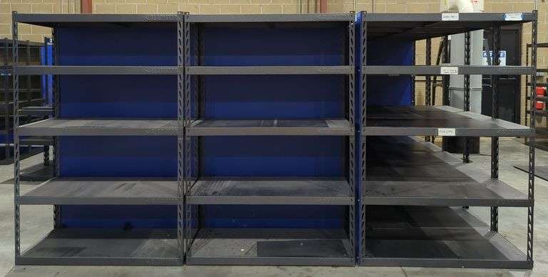3- Gladiator 5-Tier Shelving Units (48"×24"×73") Per Shelf Measurements ...