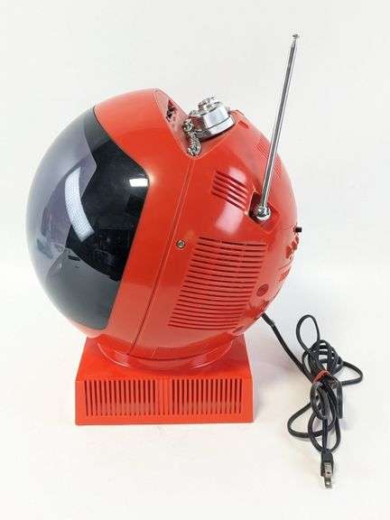 Vintage Red JVC Videosphere TV Model 3240 - Kraft Auction Service, LLC