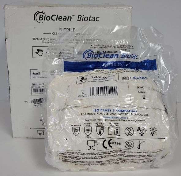 (II) Ansell BioClean Biotac Nitrile Gloves - Kraft Auction Service, LLC